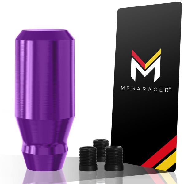 商品名: Mega Racer パープルアルミニウムシフトノブ ボタンレスオートマチック 4/5/6スピードマニュアルトランスミッション車両用 Mega Racer 8cm Purple Aluminum Shift Knob - for ...
