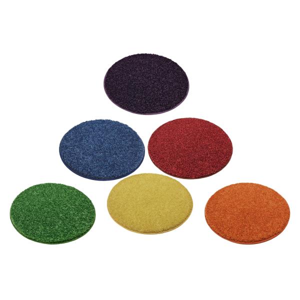商品名:  Children's Crazy Carpet Circle Seats Secondary Wheel Chart Multi Color (Sets of 6) 18" Rug Mats / Individual Floor...