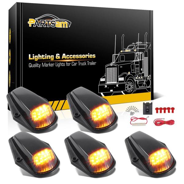商品名:  Partsam 5Pcs Smoked Amber Cab Marker Lights 12LED Compatible with Ford F150 F250 F350 1973-1997 F Series Super Dut...