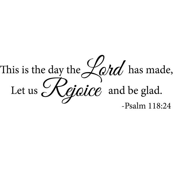 商品名:  Newclew This is The Day The Lord has Made; Let us Rejoice and be Glad in it. Psalm 118:24 Wall Art Sayings Vinyl S...
