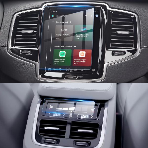 商品名: LFOTPP Volvo XC40 XC60 XC90 V90 V60 S90 S60 2016-2020 2021 カーナビおよびエアコンディスプレイスクリーンプロテクター クリア強化ガラス センタータッチスクリーンプロテクター...