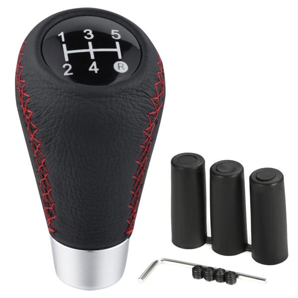 商品名:  Arenbel Leather Gear Shift Knobs 5 Speed Car Gear Shifting Stick Shifter Lever Handle Fit Most Manual Vehicle, Bla...
