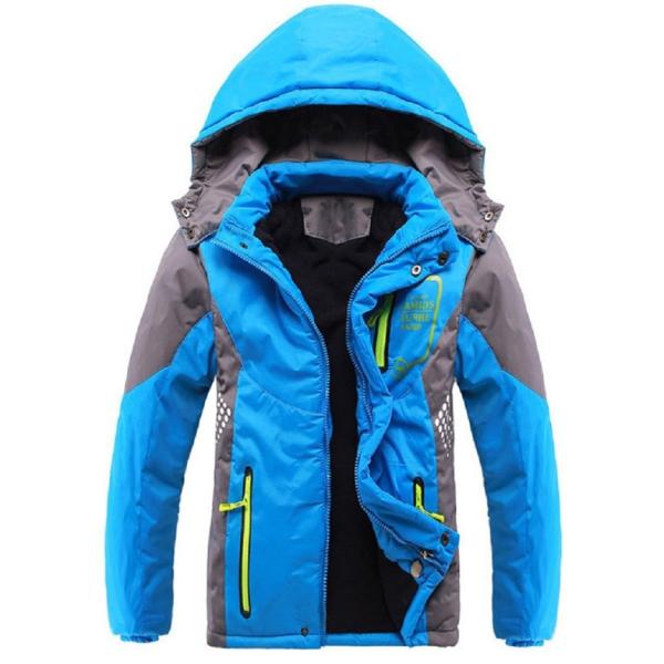 商品名: Vinmin OUTERWEAR ボーイズ カラー: ブルー ValentinA Latest Boys Thicken Fleece Hooded Jacket Warm Quilted Coat Outdoor Cool Cu...