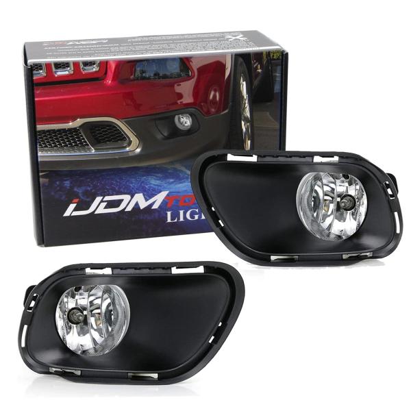 商品名:  iJDMTOY Complete Clear Lens Fog Lights Housings w/Foglamp Bezel Covers, Wiring Harness Switch Set Compatible With ...