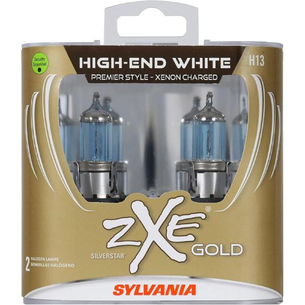 商品名SYLVANIA - H13 (9008) SilverStar zXe ゴールド 高性能 ハロゲン ヘッドライト バルブ - 明るい 白色光 出力 最高 HID 代替品 キセノンチャージ 技術 （電球 2個入り）SYLVANIA -...