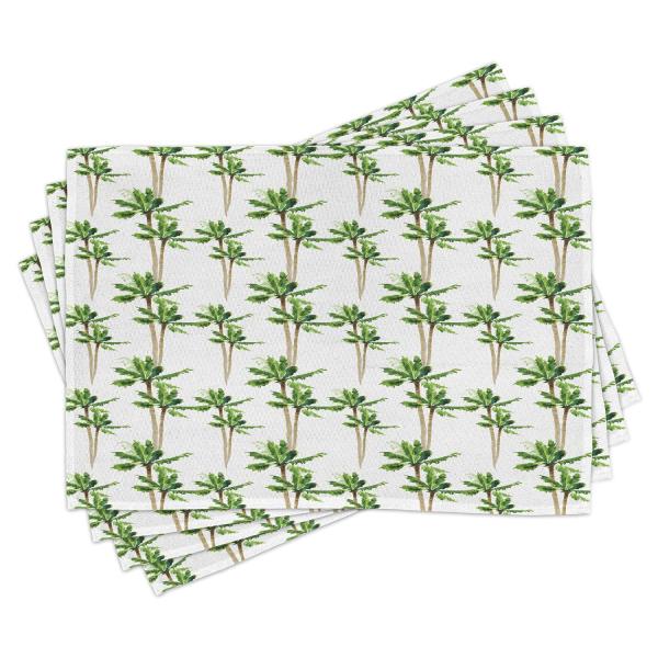 商品名:  Ambesonne Palm Tree Place Mats Set of 4, Watercolor Style Forest Pattern of Coconut Trees Growth Ecology, Washable...