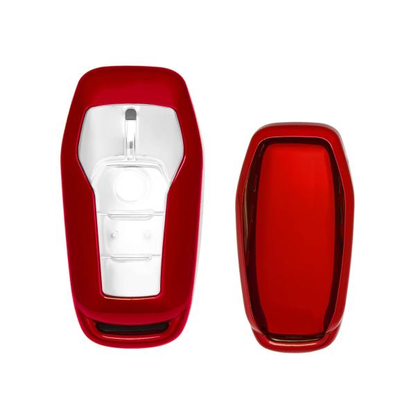 商品名: x xotic tech レッド ソフト TPUキーフォブシェルスキンカバー、フォード Fusion Mustang F-150 F150 Raptor F250 F-シリーズ Edge Explorer Expedition ま...