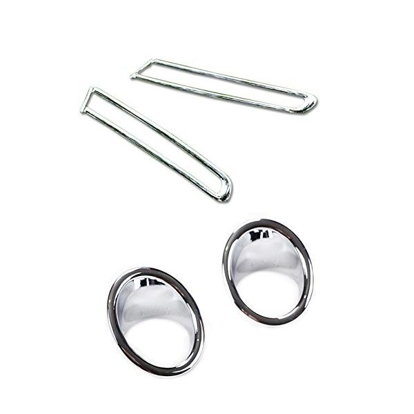 商品名:  Car Accessories for Ford Explorer 2011-2014 ABS Chrome Front &amp; Tail Rear Back Fog Light Lamp Cover Trims 4PCSブ...