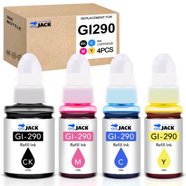商品名:  Printers Jack Compatible Canon GI290 GI-290 Refill Ink Bottle Kit for Canon PIXMA G4210 G3200 G4200 G2200 G1200 Me...