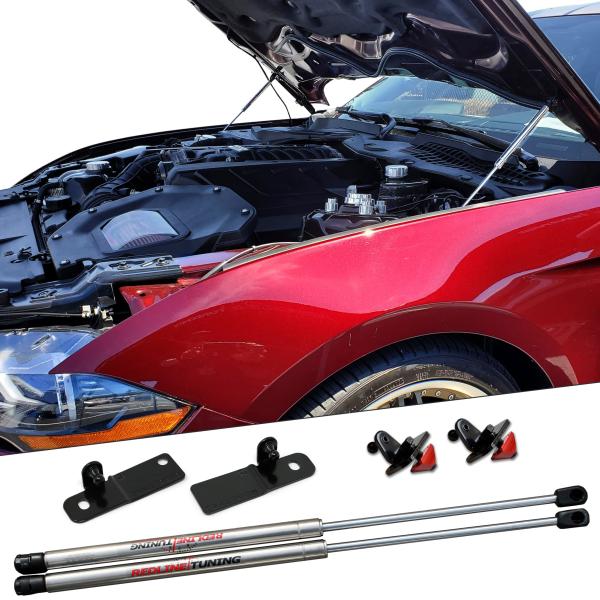 商品名:  Redline Tuning 21-11035-03 Hood QuickLIFT Elite Bolt-in System Compatible with Ford Mustang 2015-2023 (Stainless S...
