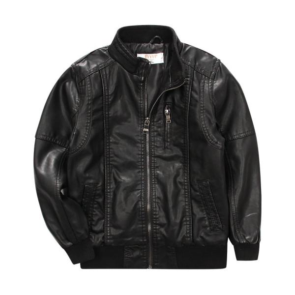 商品名: LJYH OUTERWEAR ボーイズ US サイズ: 7-8Years カラー: ブラック LJYH Boys Classic Stand Collar Faux Leather Moto Biker Jackets Kids ...