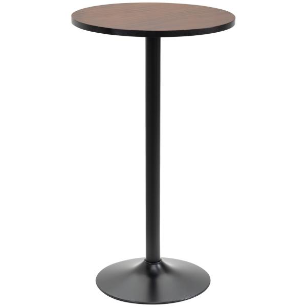 商品名: HOMCOM 金属ベース42" H素朴な工業用バーテーブルパブテーブルニレ木の頂上 HOMCOM 42" H Bar Height Round Bar Table, Rustic Industrial Pub Table, Elm...