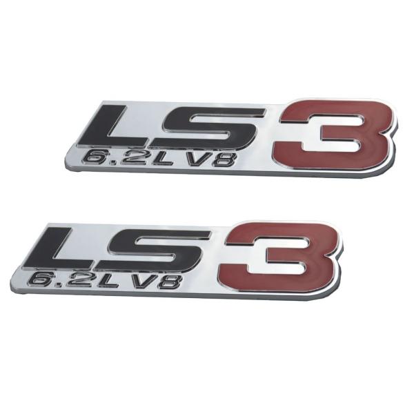 商品名: aimoll ls3?6.2?L v8エンジンエンブレムバッジ、for GM ChevyシボレーSilveradoペアクロム。 レッド QP0510#2-FBA-liu Aimoll LS3 6.2L V8 Engine Embl...