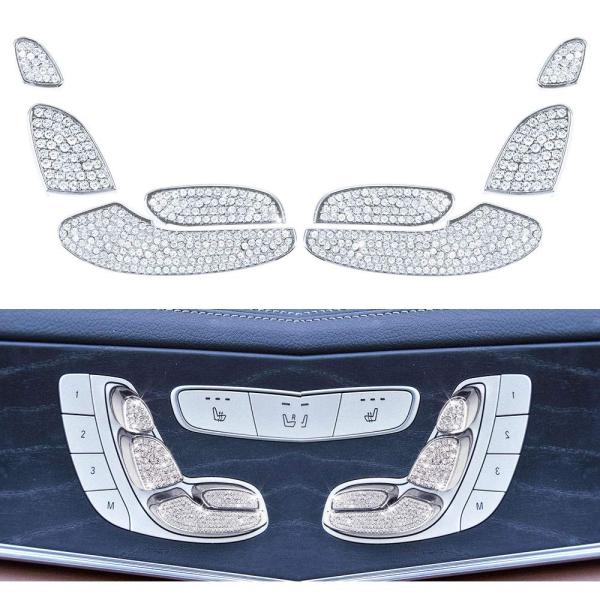 商品名:  1797 Compatible Seat Adjust Buttons Caps for Mercedes Benz Accessories Bling Parts AMG W205 W213 X253 C E GLC Clas...