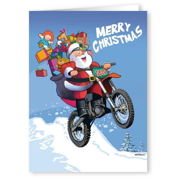 商品名:  Motorcycle Christmas Card - 18 Cards &amp; Envelopes - Santa Rides Motocross Dirt Bikeブランド: Stonehouse Collection高...