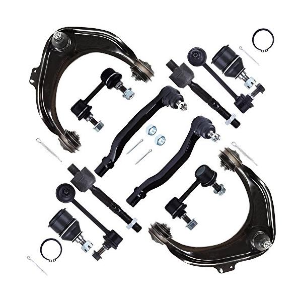 商品名:  SCITOO 12pcs Suspension Kit 2 Upper Control Arm 2 Lower Ball Joint 2 Outer Tie Rod 2 Inner Tie Rod 2 Front Sway Ba...