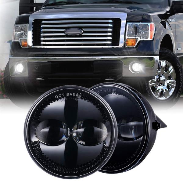 商品名: Z-OFFROAD Luces antiniebla LED redondas de 4.5 pulgadas de repuesto para Ford 2011-2014 F150 F-150 2008-2011 Ranger...
