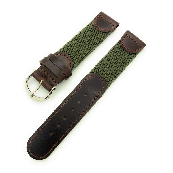 商品名: 20mm キャンバスナイロンレザー腕時計バンド スイスアーミースタイル 20mm Canvas Nylon Leather Watch Band Swiss Army Style (green)ブランド: Canvas Watch...
