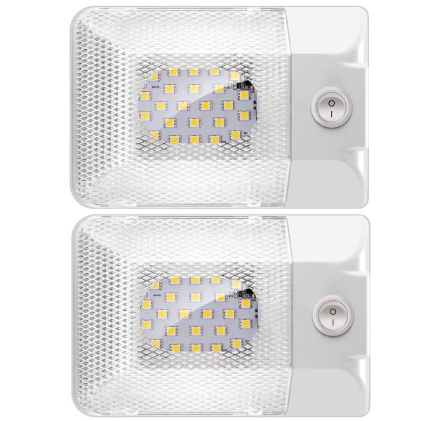 商品名:  BlueFire 2 Pack DC 12V LED RV Ceiling Dome Light 300LM RV Interior Lighting Trailer Camper RV Lights Interior for ...