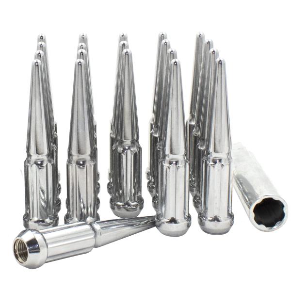 商品名:  Wheel Accessories Parts 20 Pcs 12mm 1.50 12x1.50 Thread Lug Nuts Spike Spline Solid Metal Truck Spline 4.40" Long ...