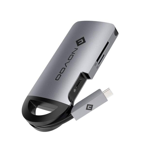 商品名: DisplayPort HDMI 変換 アダプタ 4K/20cm DP オス HDMI メス ディスプレイポート 金メッキコネクタ搭載 HP Lenovo Dell などに対応 (ブラック) NOVOO USB C Hub 8 i...