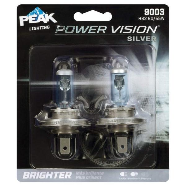 商品名: PEAK パワービジョン シルバー 自動車パフォーマンスヘッドランプ 9003 H4 HB2 2個パック PEAK Power Vision Silver Automotive High Performance 9003/H4/H...