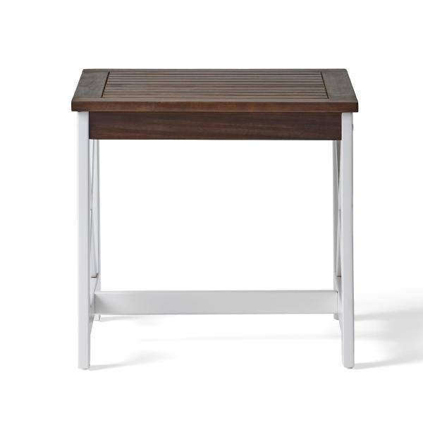 商品名: Christopher Knight Home Jean Indoor Farmhouse Acacia Wood End Table, Dark Brown Finish, White Finish 141［並行輸入］ Chri...