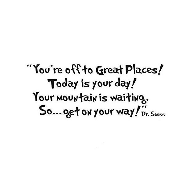 商品名: ADECNS Youre Off to Great Places Today is Your Day Your Mountain is Waiting So Get on Your Way -Dr.Seuss ウォールステッカー ...