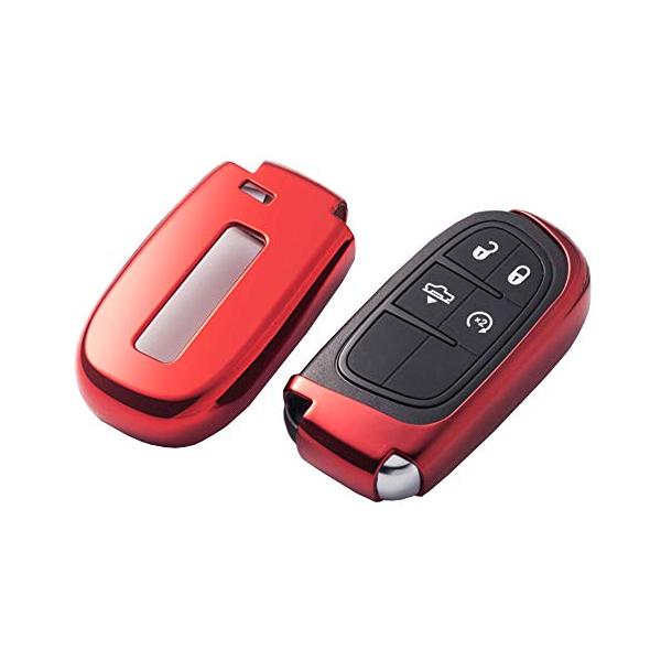 商品名: ontto スマートキーフォブプロテクター スキンジャケット リモートキーフォブカバーケース キーレス TPU キーシェル ジープ グランドチェロキー ダッジ チャレンジャー チャージャー ダート デュランゴ ジャーニー クライス...