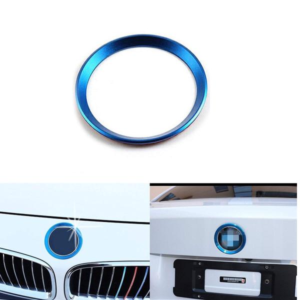 商品名:  Xotic Tech 1pc Front Hood Rear Trunk Emblem Logo Surrounding Ring Decoration Cover Trim Compatible with BMW 1 3 5 ...
