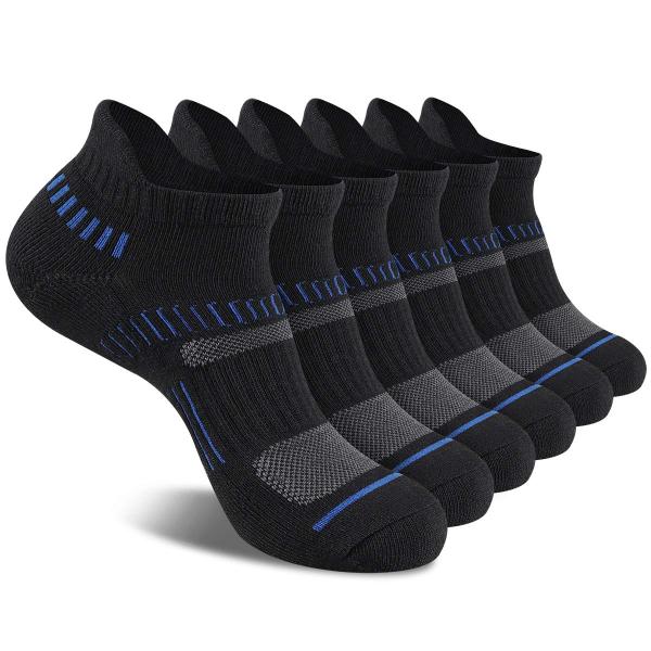 商品名: AUKI 靴下 メンズ ビジネス ソックス [吸汗速乾] 抗菌防臭 綿 24-28cm 黒 COOPLUS Mens Ankle Socks Athletic Cushioned Breathable Low Cut Tab Wi...