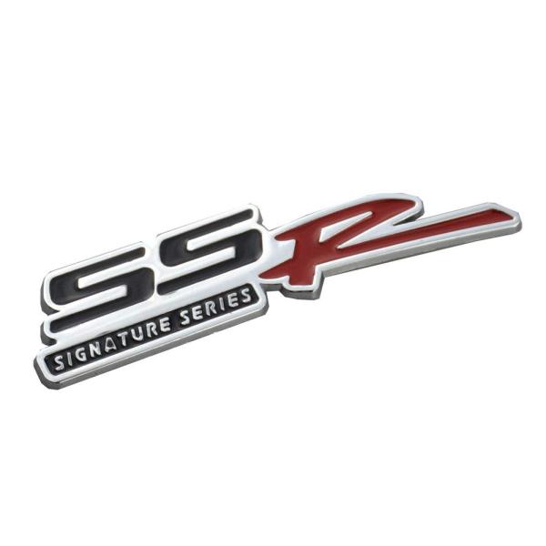 商品名:  Aimoll 1x SS R SSR Emblems Sticker Badge Replacement for Chevy Camaro Silverado Corvette Traverse (Chrome Black)ブラ...