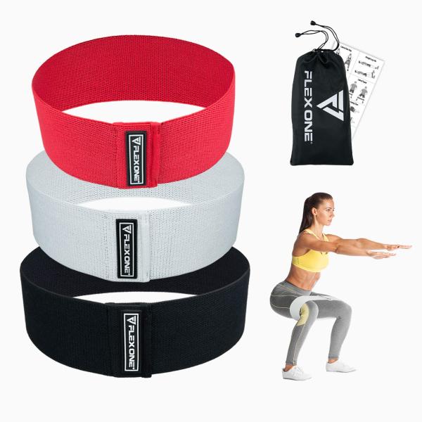 商品名: FlexOne Fitness ヒップ抵抗バンド FlexOne Resistance Bands for Legs and Butt, Fabric Exercise Bands, Workout Hip Bands, Burn...