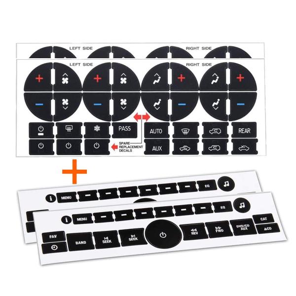 商品名: TraderPlus 交換用ACコントロールダッシュボタンステッカー 4枚セット SUV/トラック用 TraderPlus 4PCS Replacement AC Control Dash Button Stickers for ...