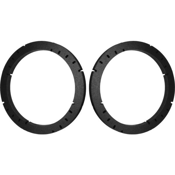 商品名: 5.25インチ 5 1/4インチ スピーカースペーサー 奥行き延長リング - 厚さ3/4インチ - ID: 外径4 3/4インチ : 5 3/4インチ - 1ペア - SSK525XK - 積み重ね可能 - ファイバーグラスエンク...