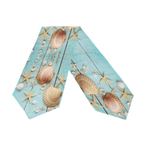 商品名: 両面 海がテーマ 貝殻 ヒトデ ブルー 木製テーブルランナー 長さ13 x 70インチ ウェディングパーティー ホリデー キッチン ダイニング ホーム 日常の飾りに 13 x 70 Double-Sided Ocean Theme...