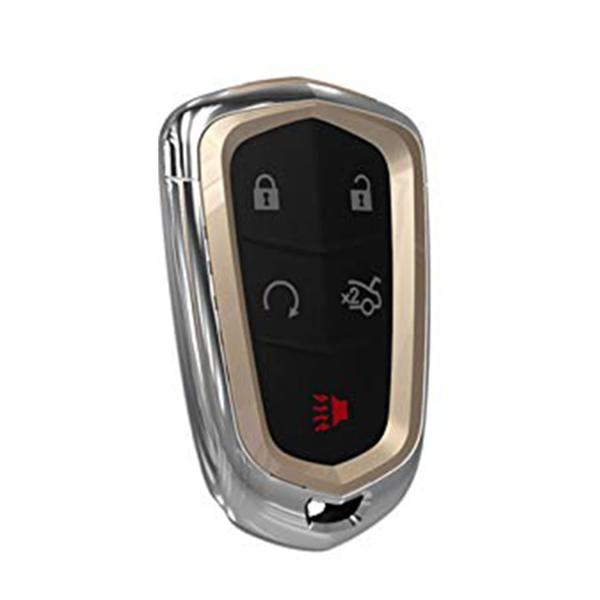 商品名: Kwak's 車用キーカバー ABS製自動車用キーケース スマートリモートキープロテクター キャデラック XTS ATS-L XT4 XT5 CT6 SRX エスカレードキー シールドロゴ キーチェーン付き QTT120 Kwak...