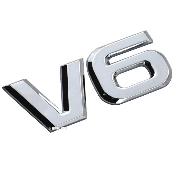 商品名: EmbRoom V6 エンブレム 3D メタル トラック 車 バッジ デカール ステッカー 交換用 ユニバーサル 車 モト バイク 車 スタイリング 装飾 アクセサリー ホワイト EmbRoom EmbRoom V6 Emblem...