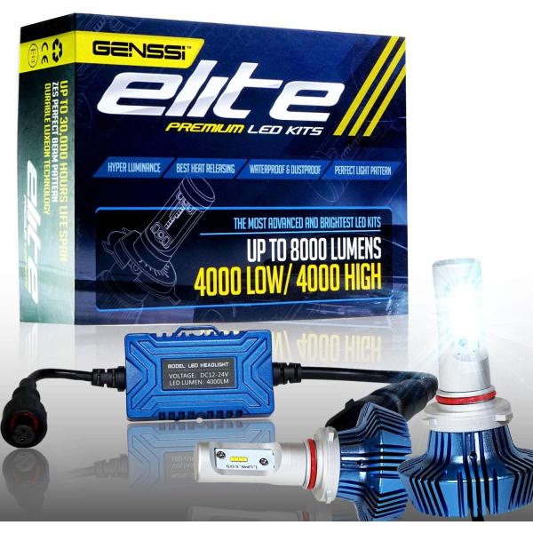 商品名GENSSI Elite LED ヘッドライト電球キット 6000K スーパーホワイト 変換 9005 HB3GENSSI Elite LED Headlight Bulbs Kit 6000K Super White Convers...