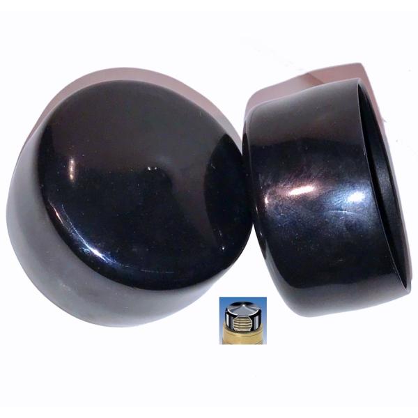 商品名: SBDs 2インチラウンドブラックビニールエンドキャップ 柔軟なプッシュオンパイプポストラバーカバー | すべてのキャップ1インチ深さでぴったりフィット| Caplugs社製 (Pack of 4) SBDs 2 Inch Rou...