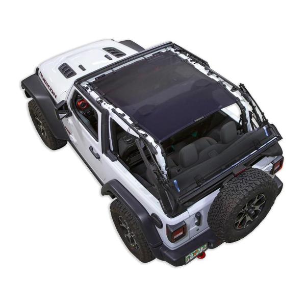 商品名: SPIDERWEBSHADE ジープ ラングラー JL メッシュシェード トップ サンシェード UV保護アクセサリー 米国製 JL 2ドア (2018) ブラック SWS-SHDTOP-01-JL2D-BLK SPIDERWEBS...