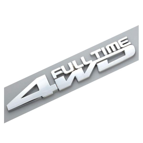 商品名: EmbRoom 4WD Full TIME、3Dメタル4輪駆動ロゴ サイドフェンダー リアトランクエンブレムバッジデカールステッカー 全4輪車モデル(クローム) EmbRoom 4WD Full TIME, 3D Metal 4 ...