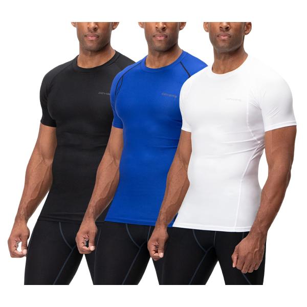 商品名: DEVOPS 2~3枚パック メンズ アスレチック 半袖 圧縮シャツ US サイズ: XX-Large DEVOPS 3 Pack Men's Athletic Short Sleeve Compression Shirts (2...
