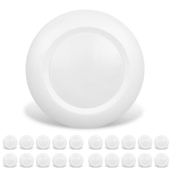 商品名:  JULLISON 20 Packs 6 Inch LED Low Profile Recessed &amp; Surface Mount Disk Light, Round, 15W, 900 Lumens, 5000K Da...