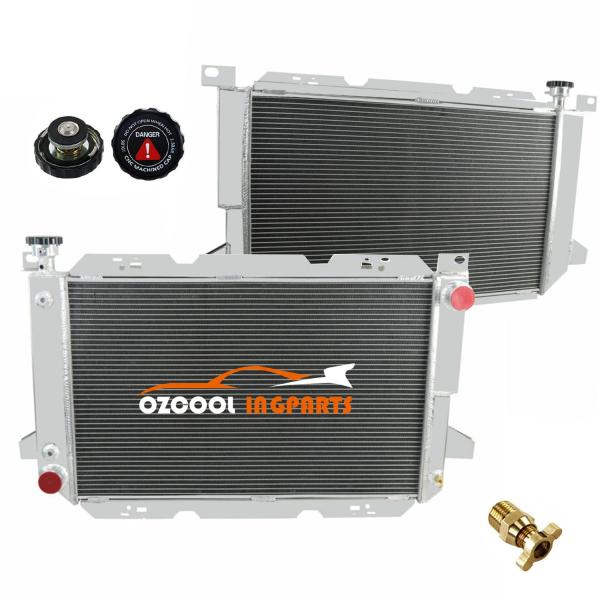 商品名: OzCoolingParts 83-97 Ford Fシリーズ ラジエーター 4列コア アルミニウムラジエーター 1983-1997年式 フォード F100 F150 F250 F350 F450 Bronco ピックアップトラッ...