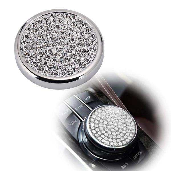 商品名: PGONE センターコンソール サウンドボリュームノブ ブリング ダイヤモンドカバー キラキラ クリスタル カーインテリア マルチメディア ノブ ボタン デコカバー キャップ トリム BMW 1 3 4 5 7 シリーズ X4 X...