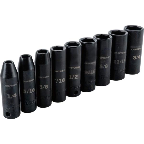 商品名: Craftsman CMMT15882 9個 IMP.3/8インチ SAE DEEP Craftsman Impact Socket Set, SAE, 3/8-Inch, 9-Piece (CMMT15882)ブランド: Cra...