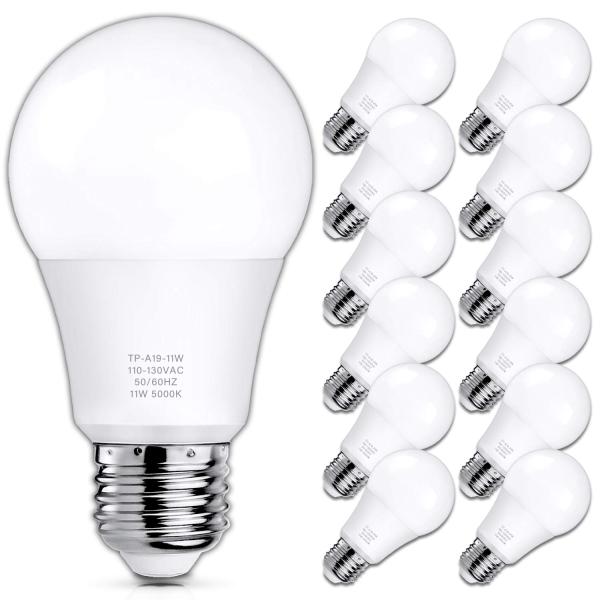 商品名:  MAXvolador A19 LED Light Bulbs, 100 Watt Equivalent LED Bulbs, 5000K Daylight White, 1100 Lumens, Standard E26 Med...
