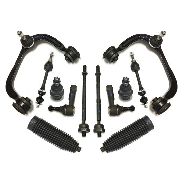 商品名: PartsW - フロントアッパーコントロールアーム12個 + 4WDモデルと互換性のある完全なサスペンソンキット FORD F-150/LINCOLN MARK LT/ にのみ適合 PartsW - 12 Pc Front Up...