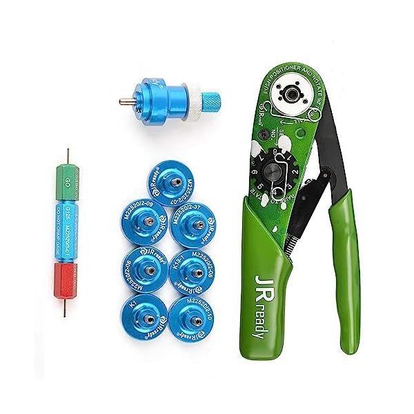 商品名: JRready 4インデント圧着ツールキット、YJQ-W1AクリンパーセブンポジショナーG125 Go-NoGoゲージ（ワイヤー/ケーブルコンタクト/ピン/ソケット/端子用）コネクタの圧着 JRready ST2060-AS2G ...